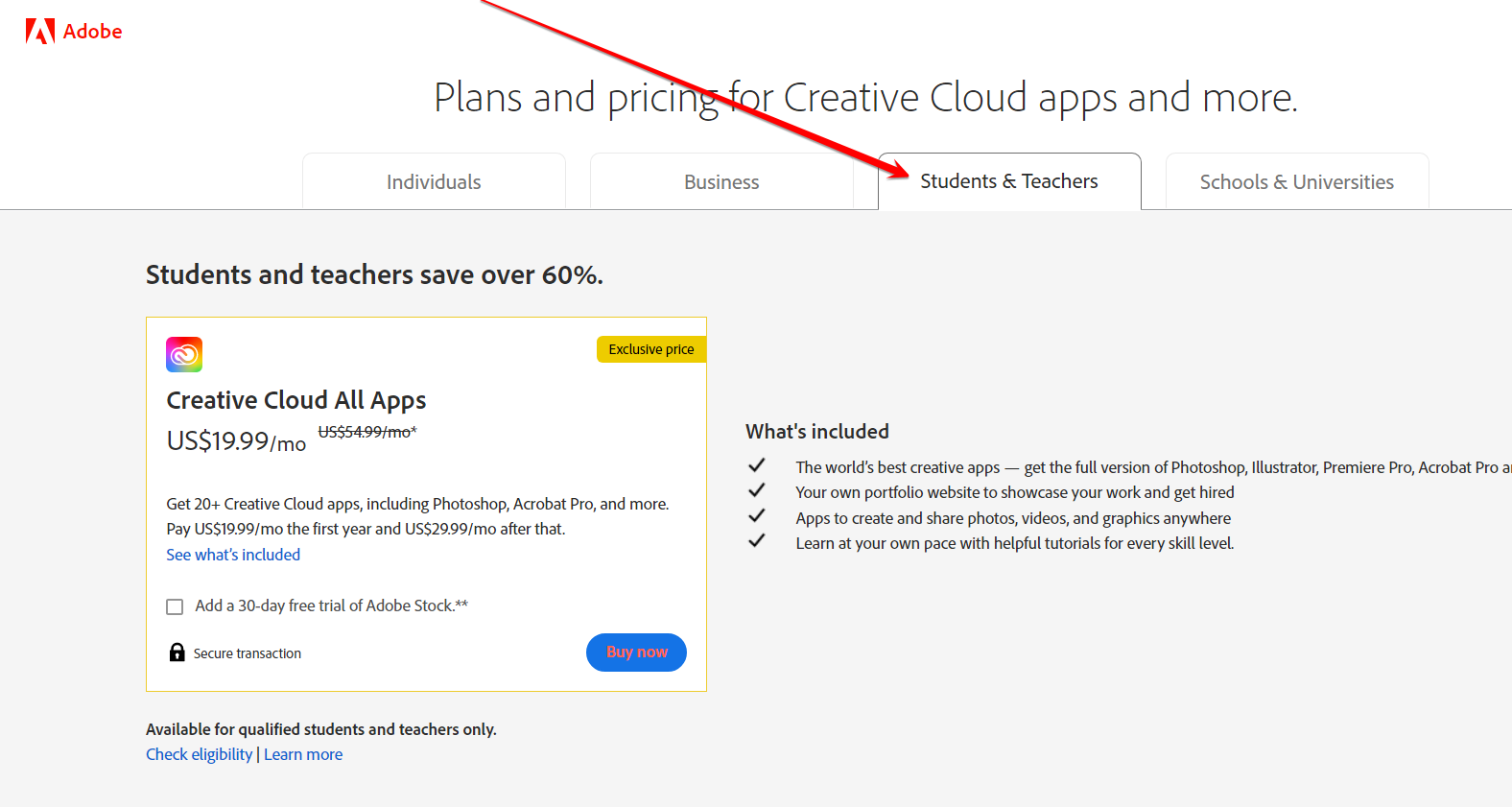 Change the subscribe from normal to student plan - Adobe Product Community - 13240744