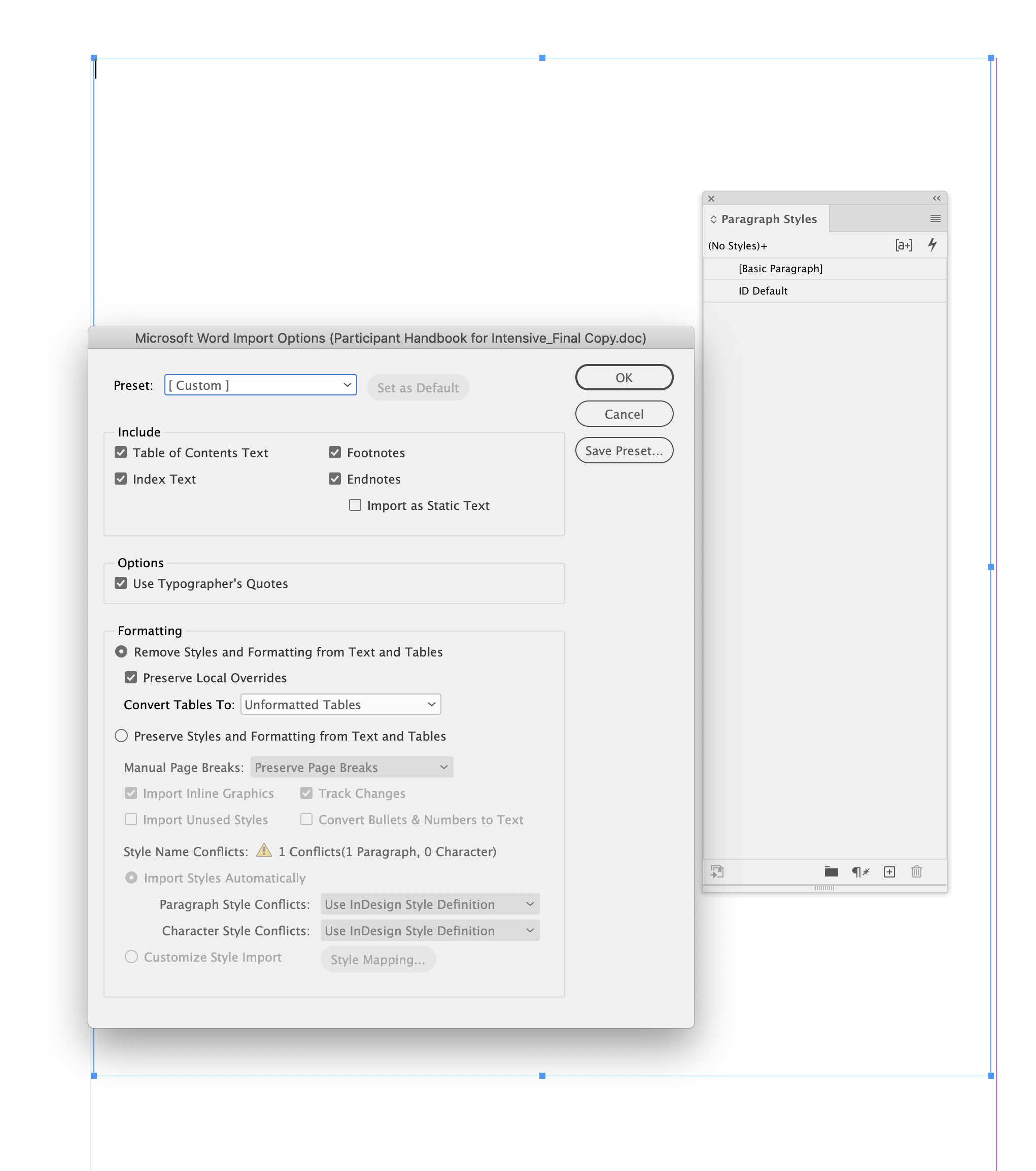 Why does InDesign automatically set a paragraph st... - Adobe Product ...