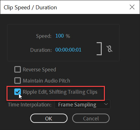Solved: Speed/ duration - ignoring new time - Adobe Support Community - 13246556