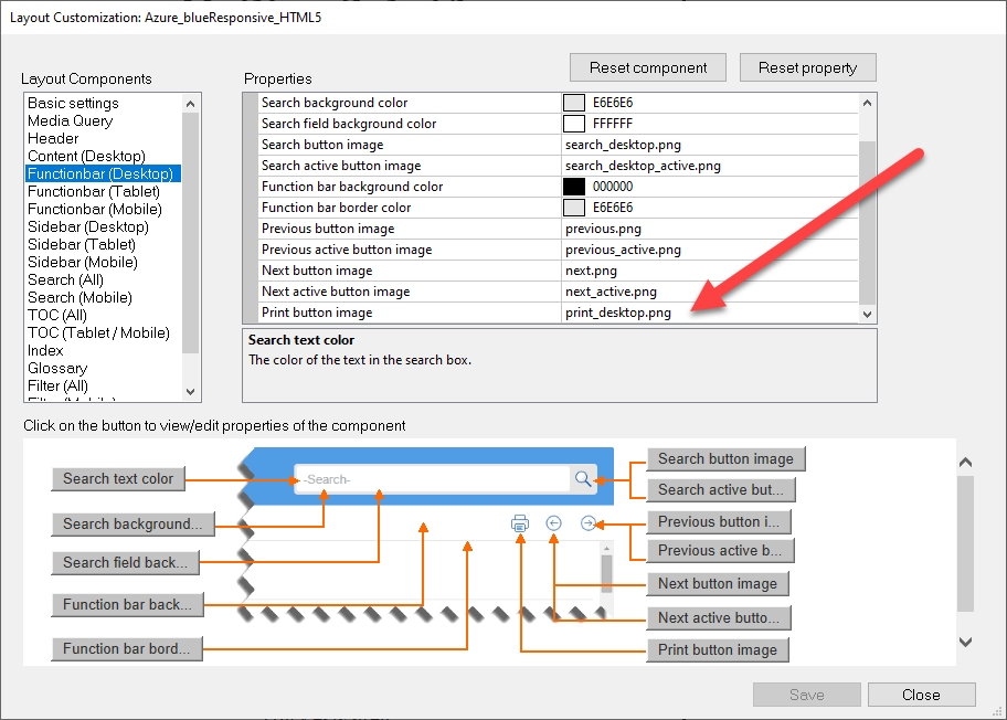Can I disable the print button on HTML5 output pag... - Adobe Community - 13257982