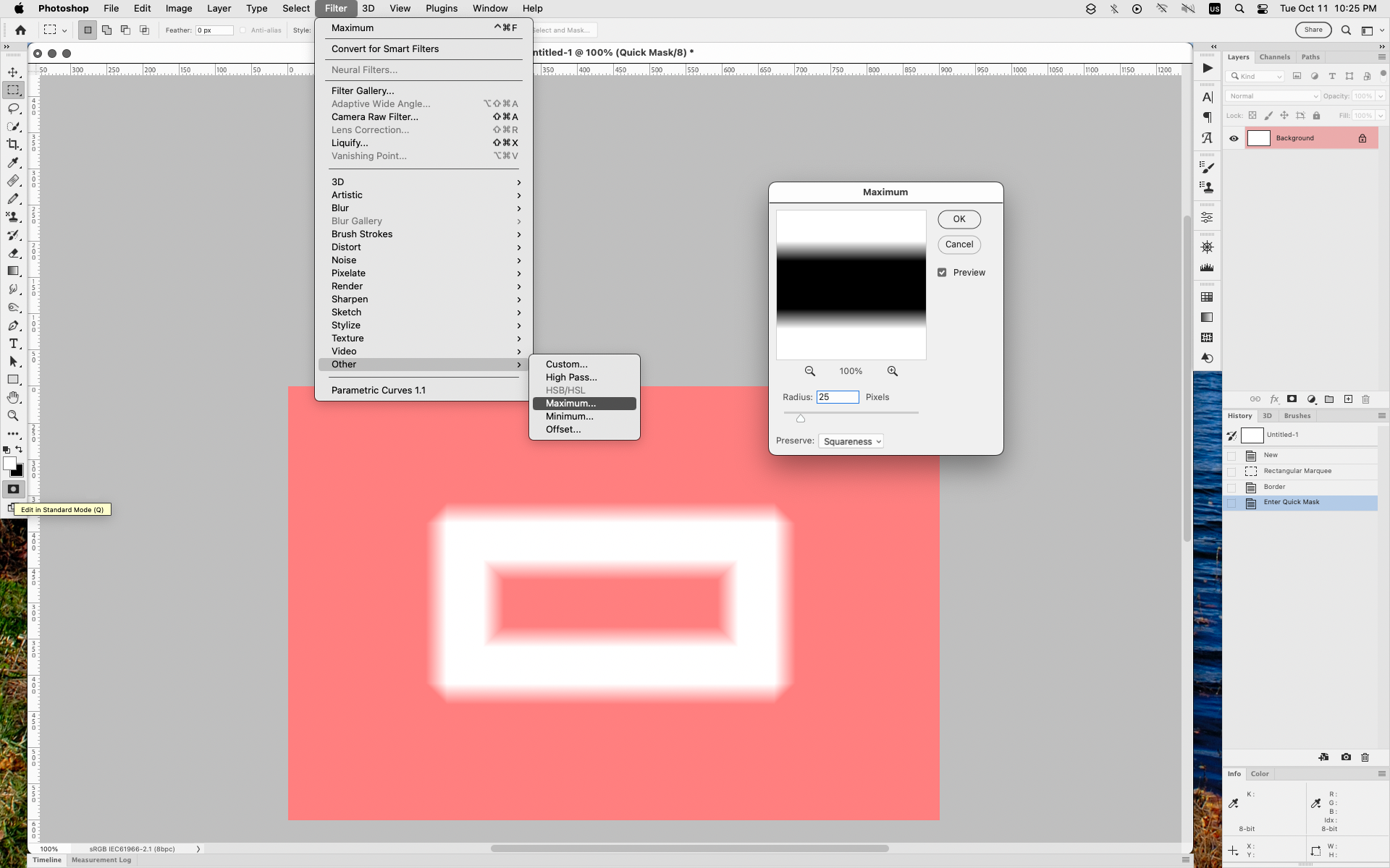 how to border selection with sharp corners - Adobe Product Community ...