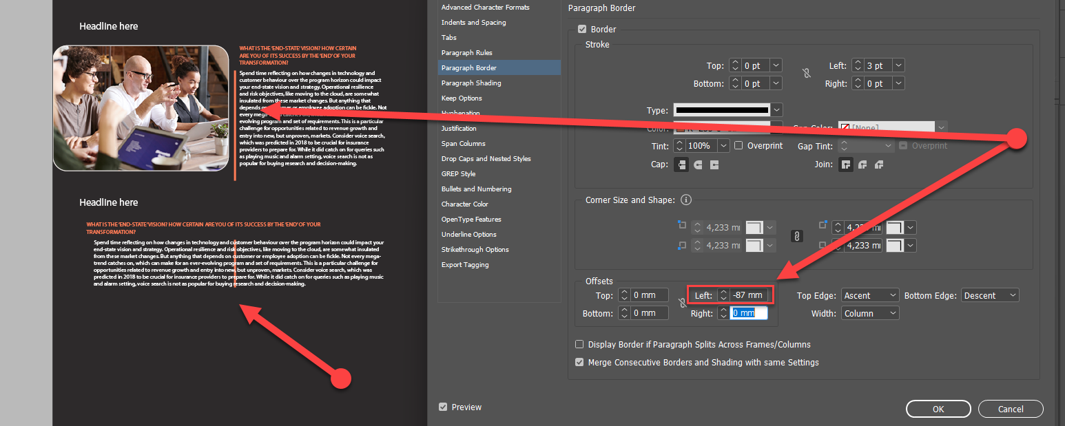 Solved: Paragraph border do not wrap around an object fram... - Adobe ...