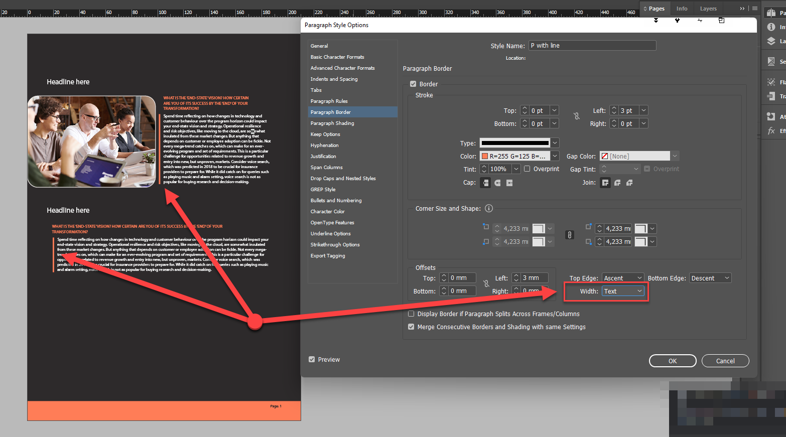 Solved: Paragraph border do not wrap around an object fram... - Adobe ...