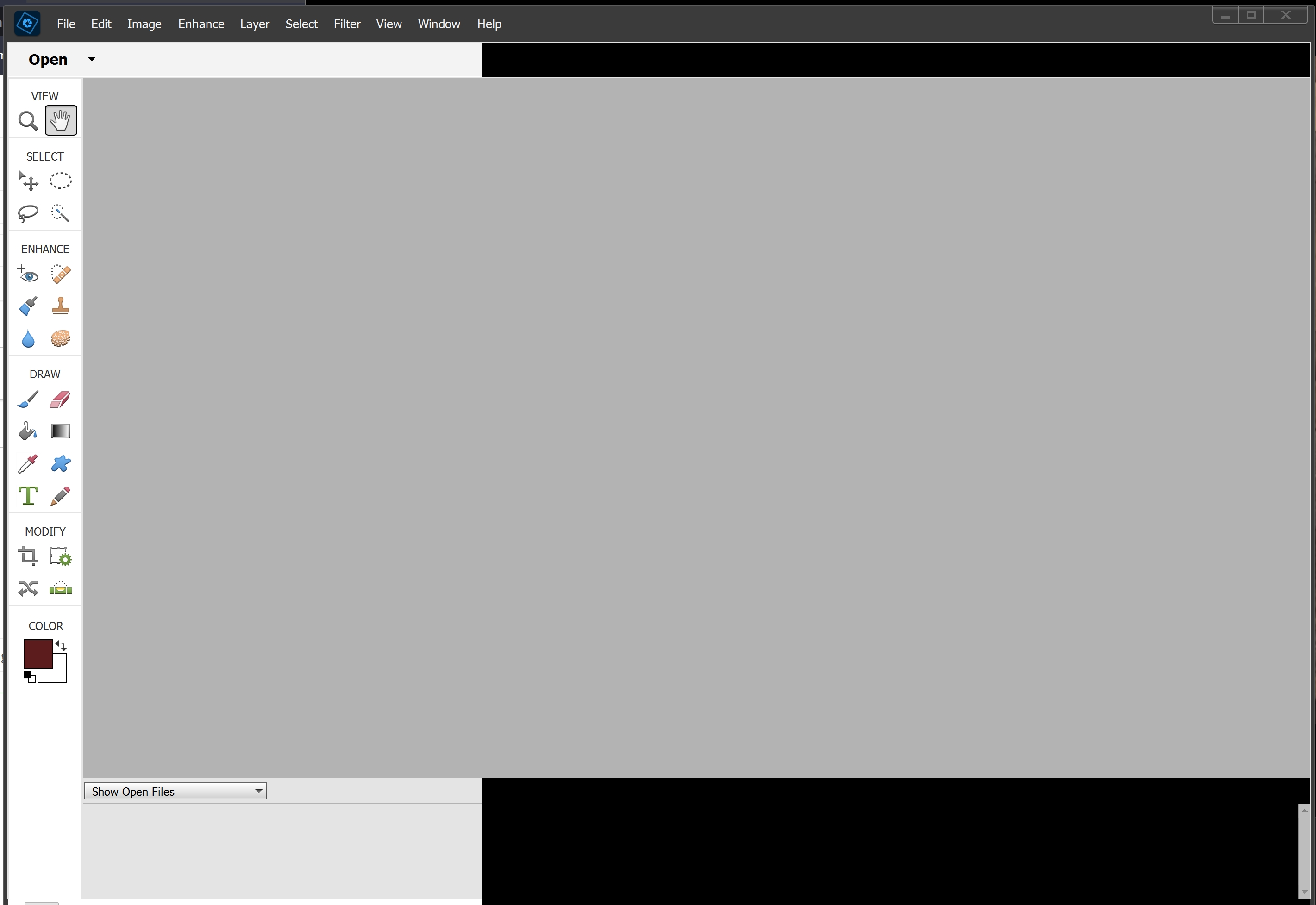 Blacked out sections of Elements - Adobe Community - 13265475