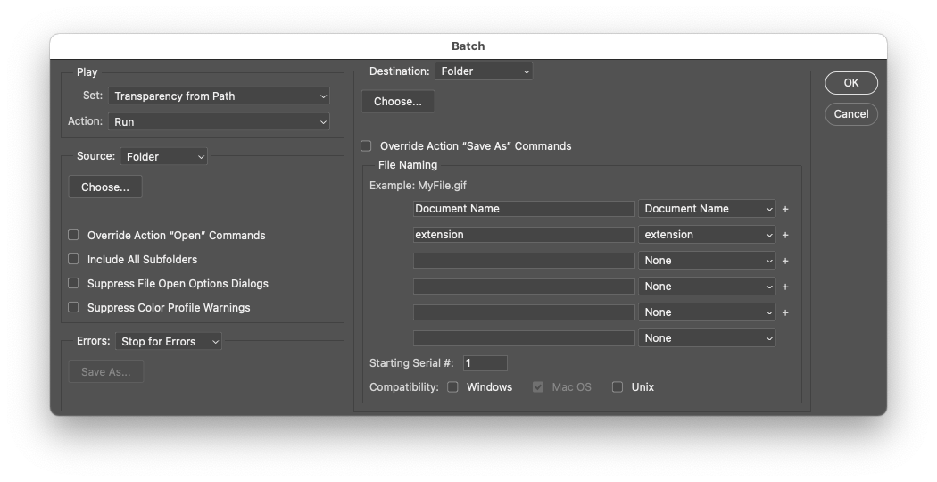 Droplet Misses Opening Processing Files In A Batch Adobe Community