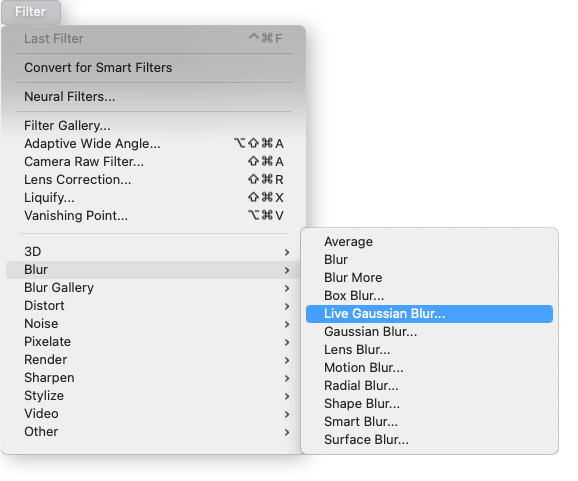 Solved: Live Gaussian Blur filter is now available in Phot... - Adobe Product Community - 13268372