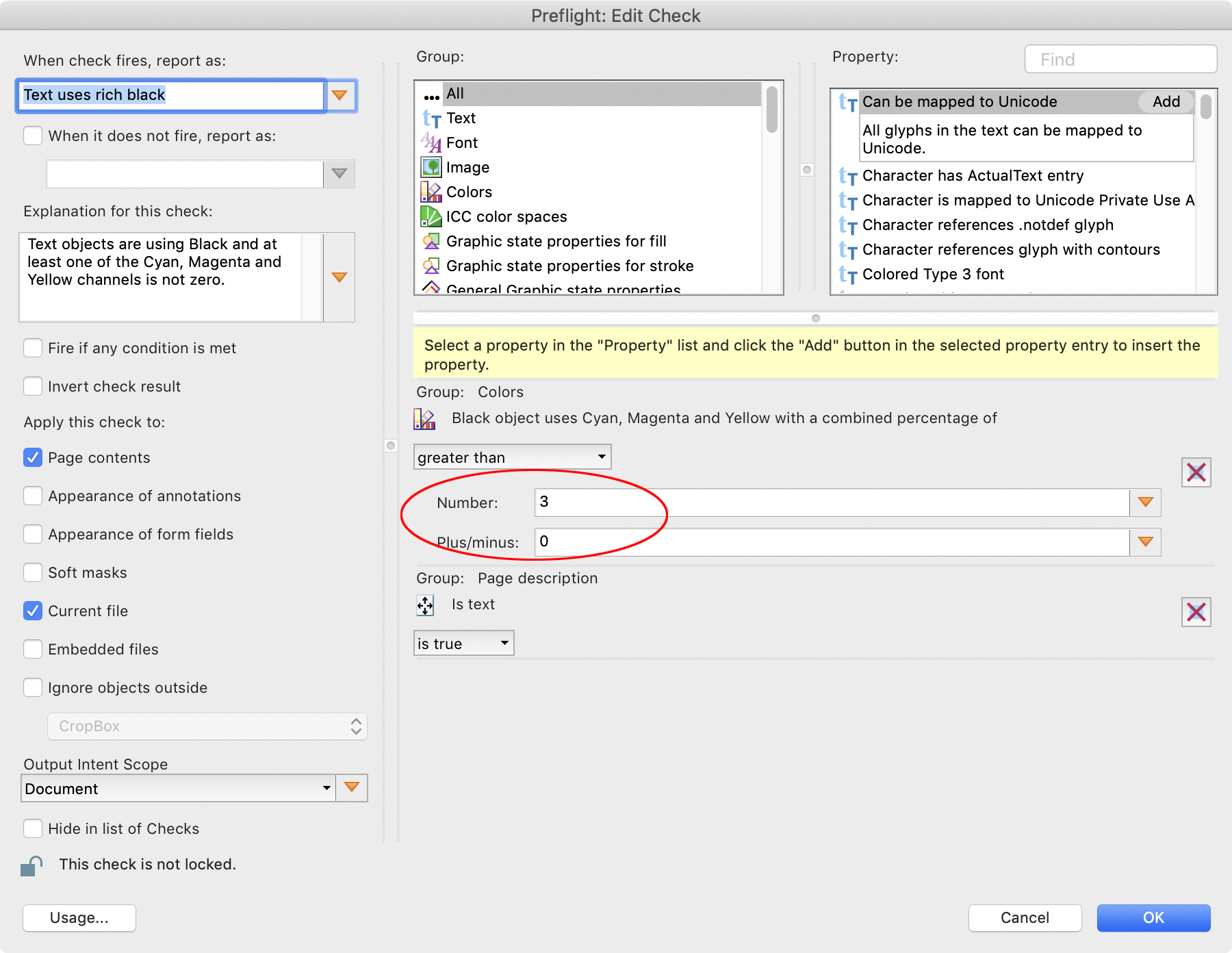 Misleading preflight check for rich black text and... - Adobe Community ...