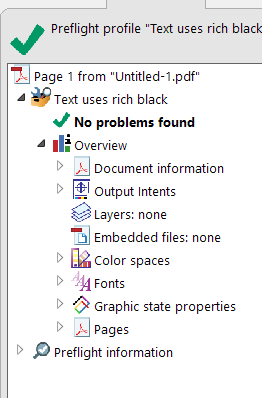 Misleading preflight check for rich black text and... - Adobe Product ...