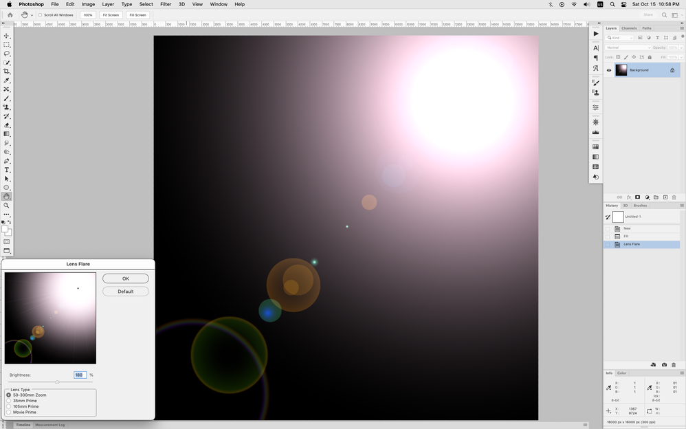 Lens flare render troubleshooting - Adobe Community - 10307372