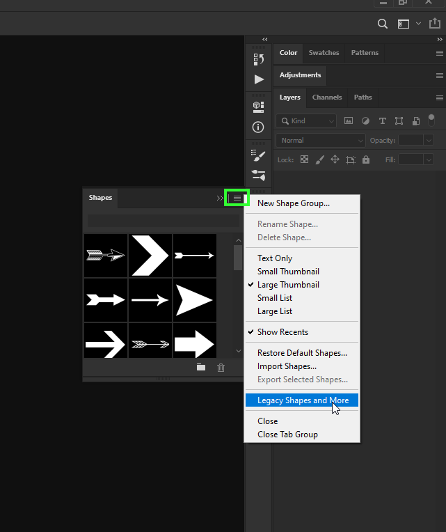 Solved: Preset shapes missing - Adobe Community - 10857785