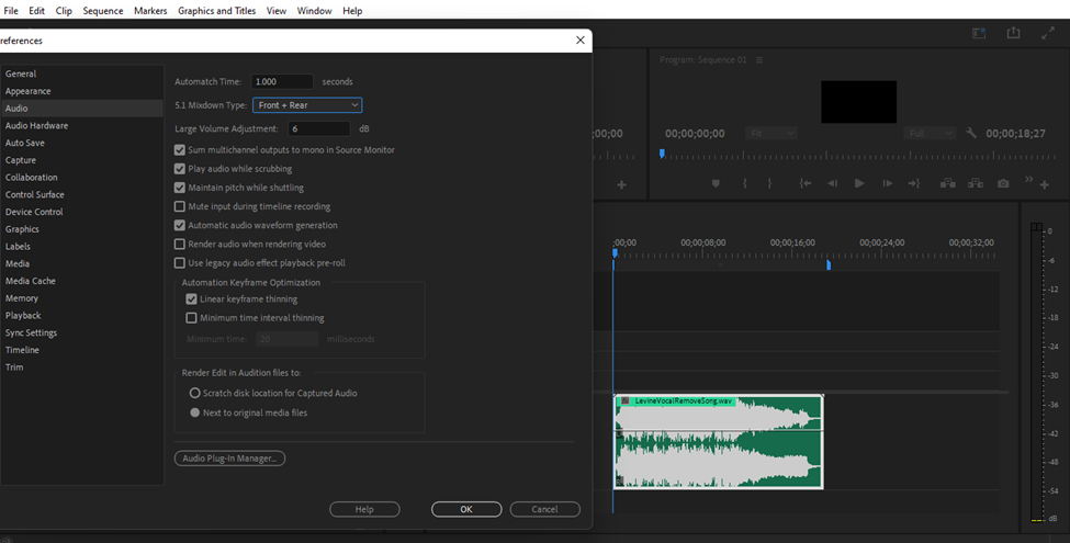 center channel extractor not active - Adobe Product Community - 13281514