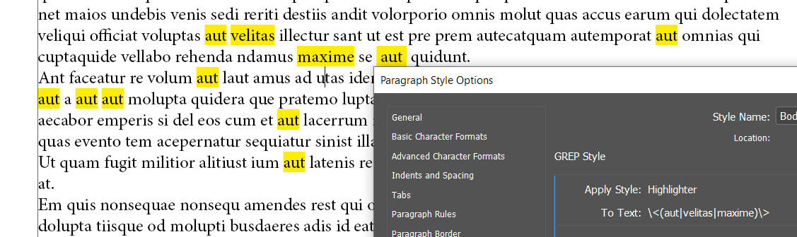 Paragraph Shading for "words"? - Adobe Product Community - 13287879