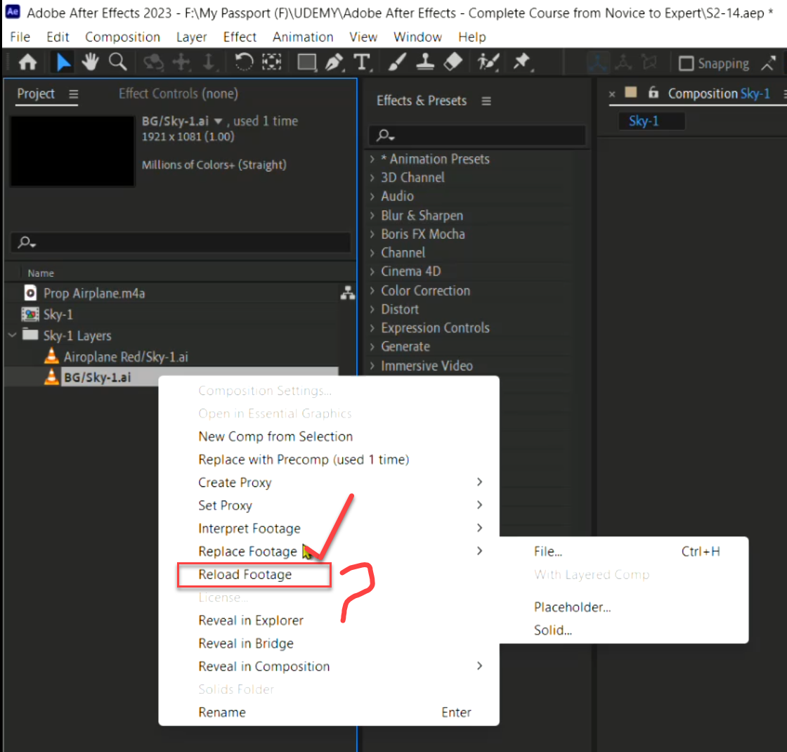 Solved: Reload Footage - Adobe Product Community - 13289581