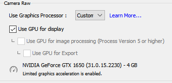 Solved: Lightroom v12 disable using GPU after update on Nv... - Adobe Product Community - 13290172
