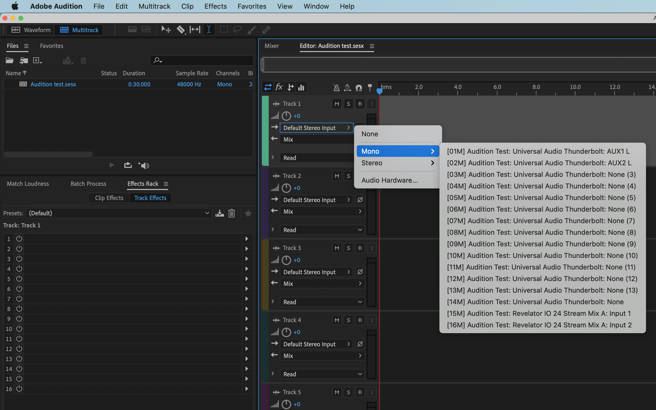 Help with multiple inputs on Audition (Mac) - Adobe Product Community ...