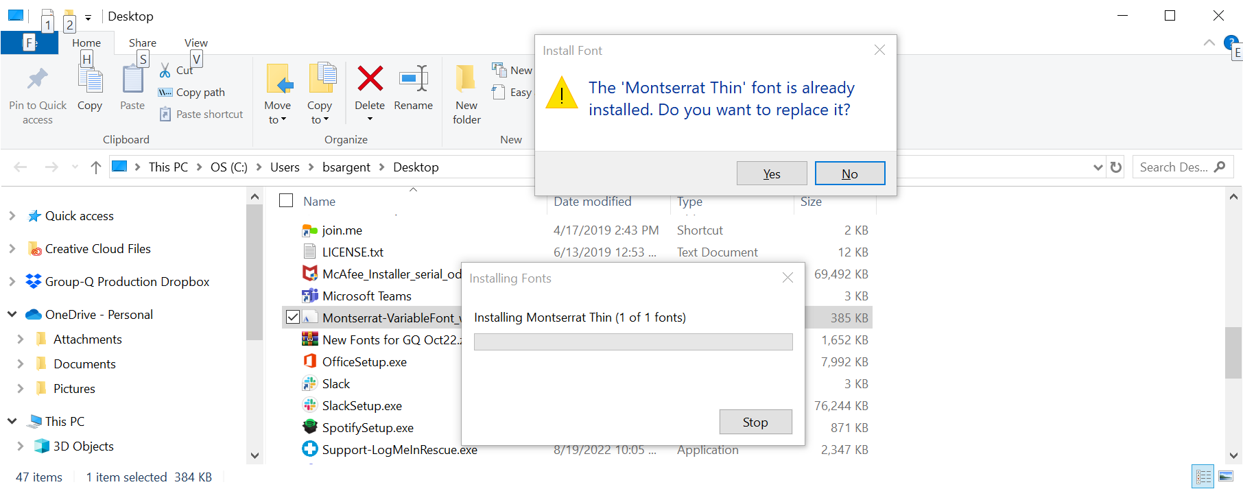 I have ttf fonts installed on my Windows PC and th... - Adobe Product Community - 13293555