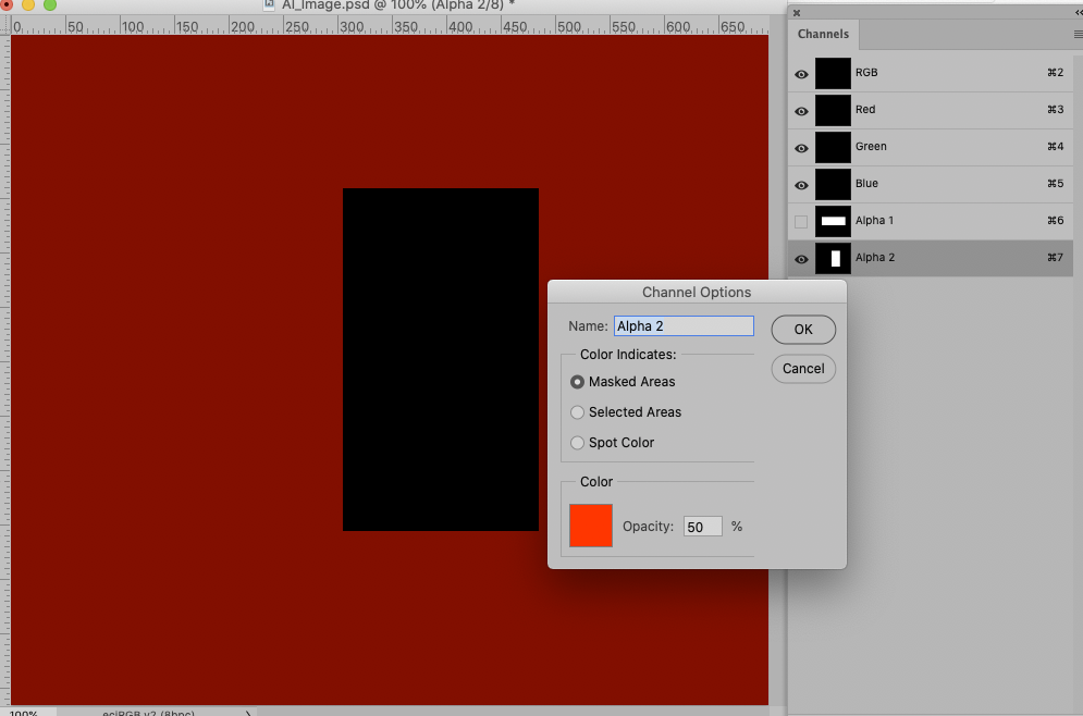 Solved: Alpha channel used to display with red overlay - n... - Adobe ...