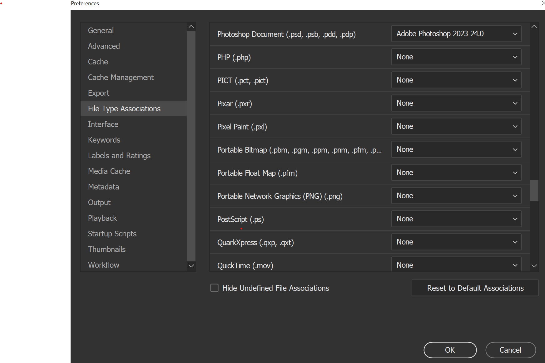 How to assign PS2023 as default. - Adobe Product Community - 13310115
