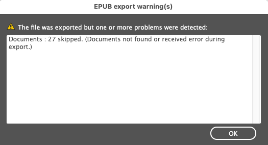 InDesign crashes during reflowable ebook book expo... - Adobe Support ...