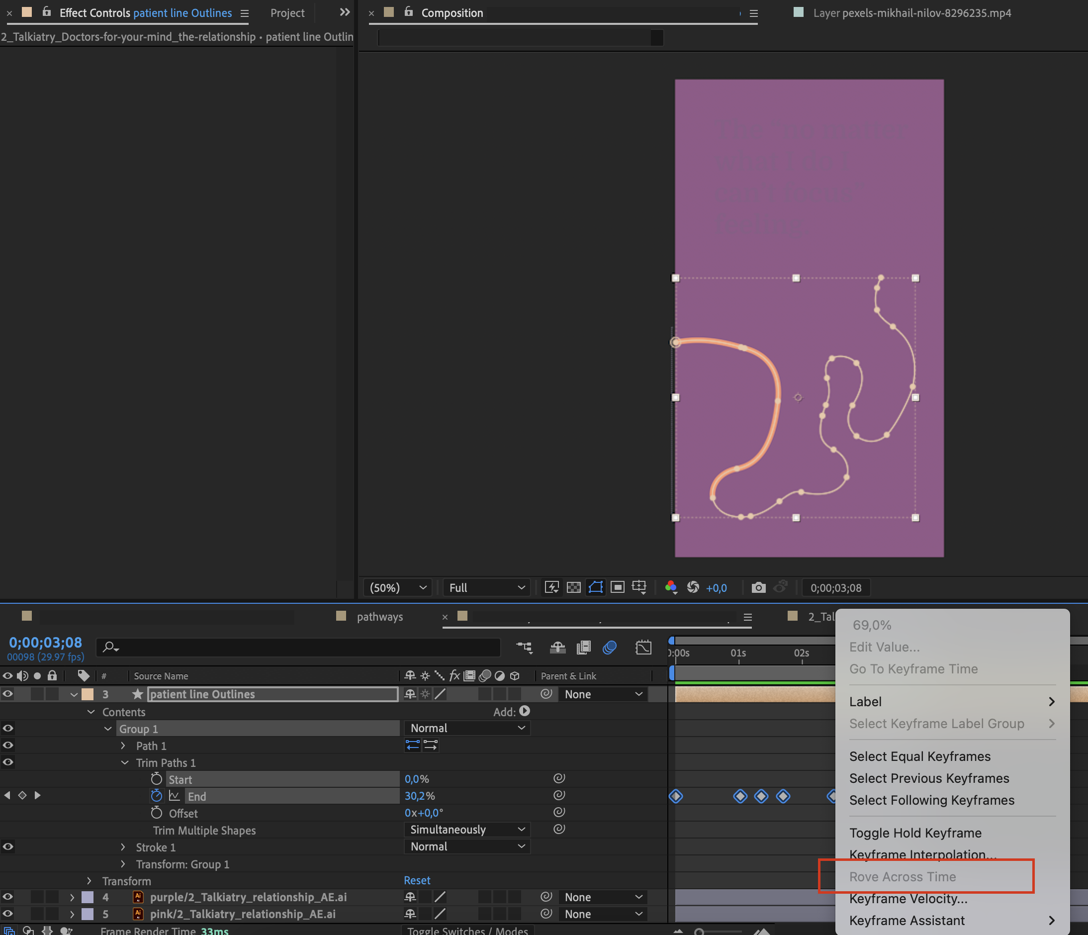 Solved How To Rove Across Time With Trim Path Adobe Community