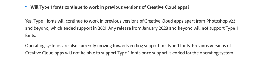 Legacy Adobe Illustrator and Type 1 fonts - Adobe Product Community ...