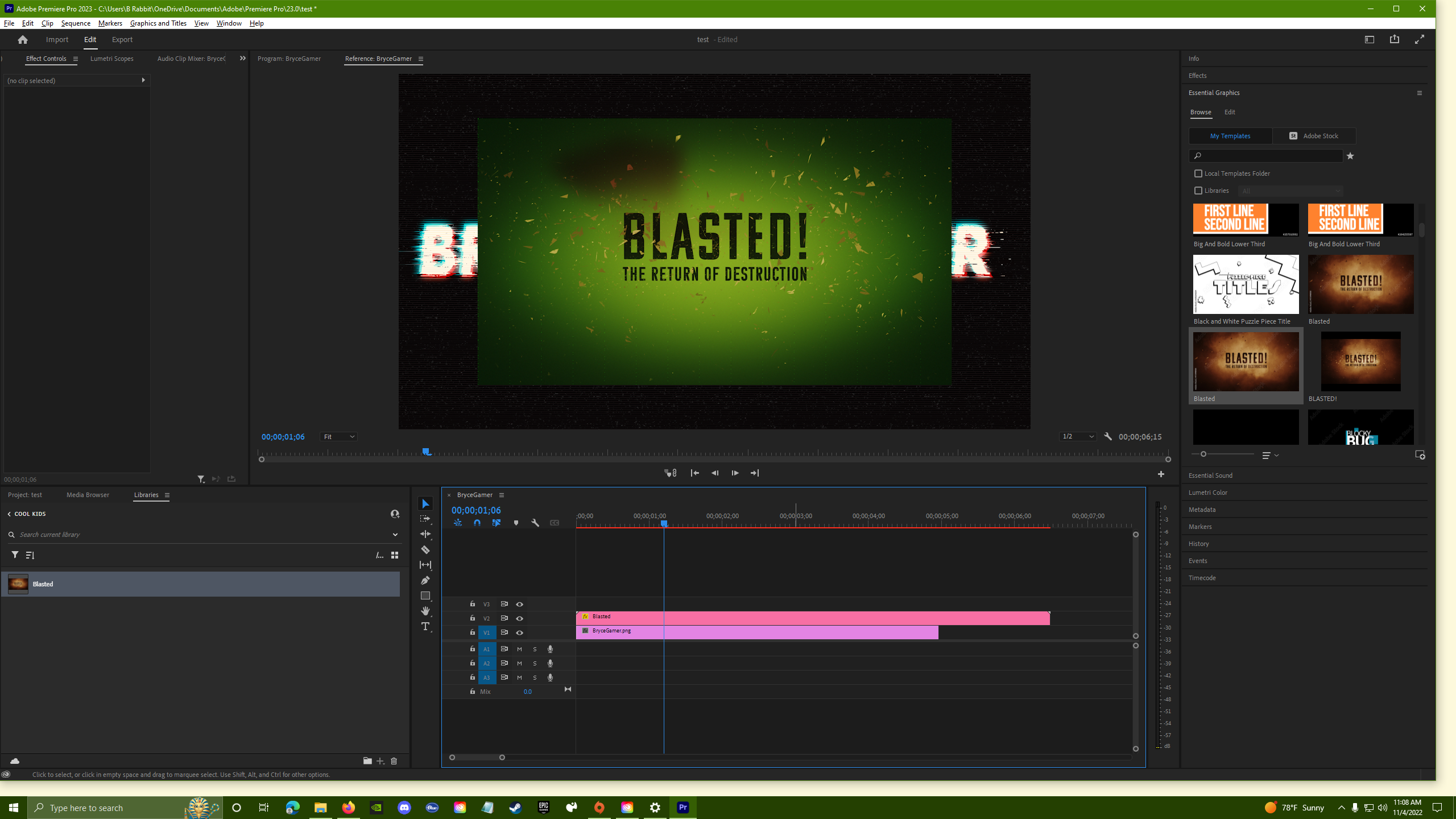 Essential Graphics green color Premiere Pro 2023 - Adobe Product ...