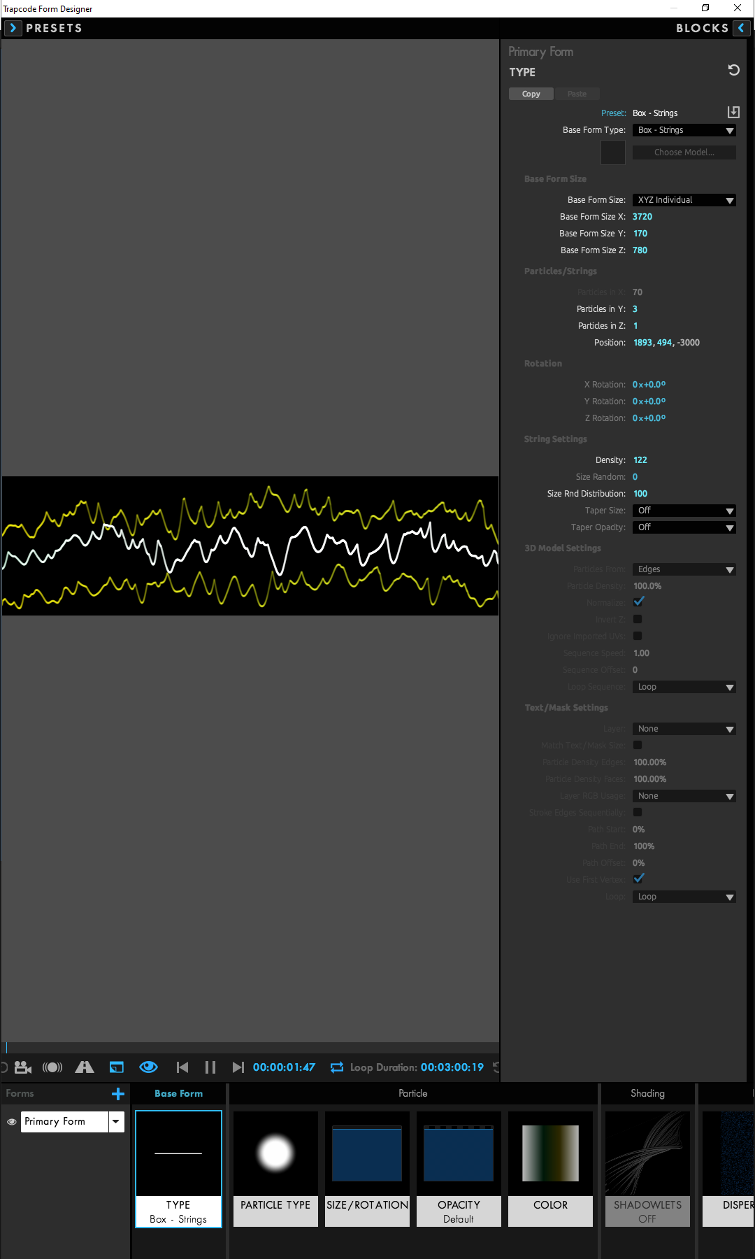 Trapcode form how to get colour between lines rath... - Adobe Support ...