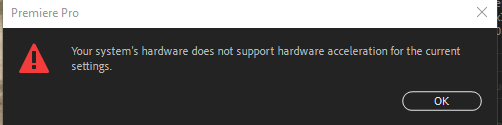 Solved: "Your system's hardware does not support hardware ... - Adobe ...