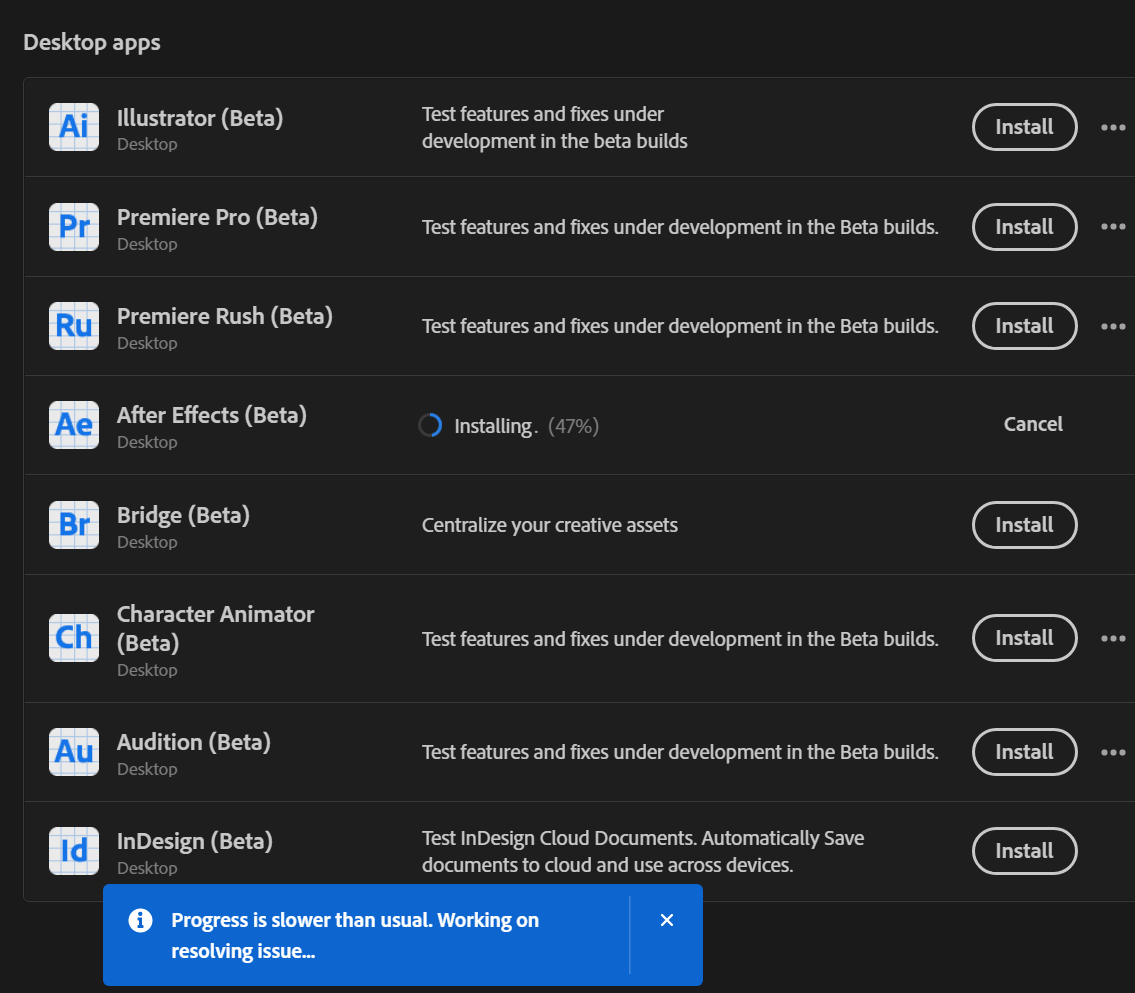 After effects beta failed to install - Error code ... - Adobe Product ...