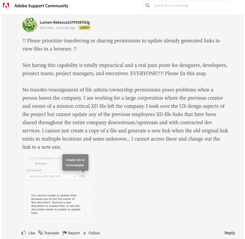 Solved: Is it Possible to transfer ownership of an XD file... - Adobe ...