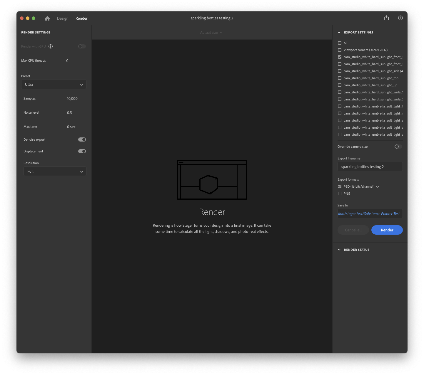 Resolution input box missing on Render page - Adobe Community - 13328798