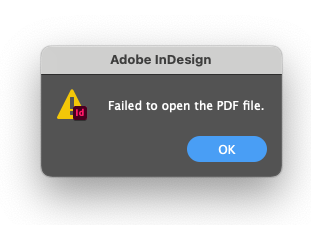 Solved: InDesign issues importing AI file "Failed to open ... - Adobe ...