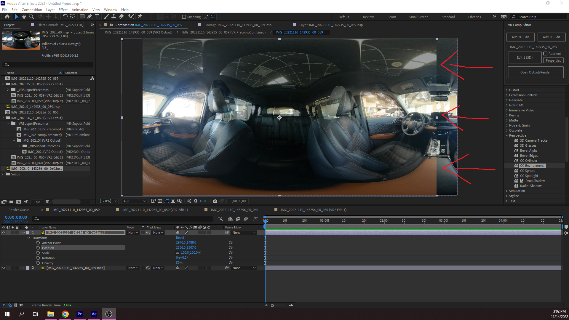 Compositing Multiple 360 Layers in After Effects - Adobe Community - 13344454