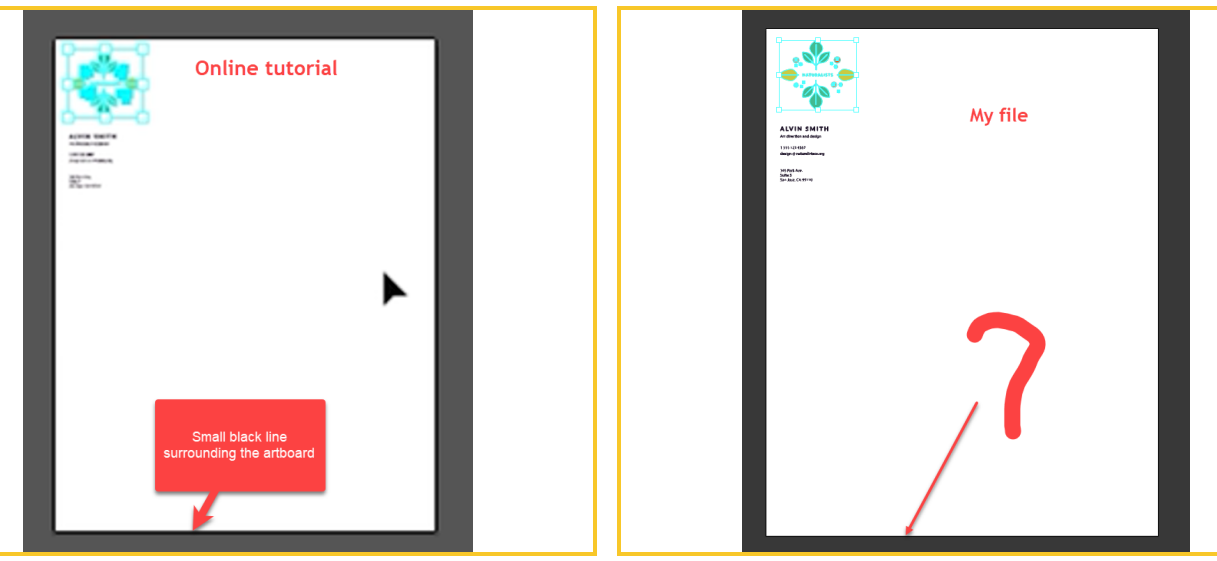 Solved: Line Surrounding the artboard - Adobe Product Community - 13349437