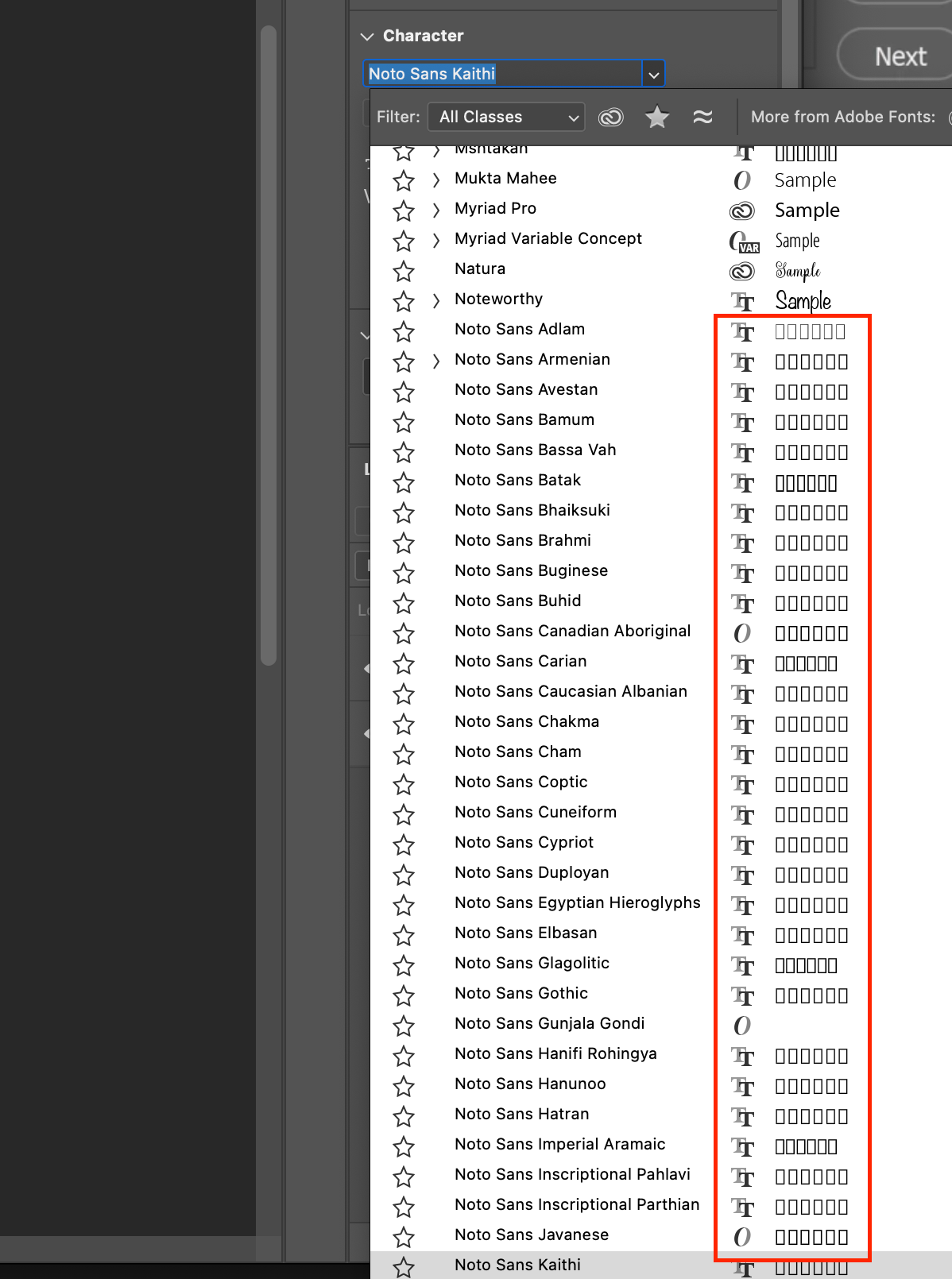 Solved: Mask useless fonts - Adobe Product Community - 13358720