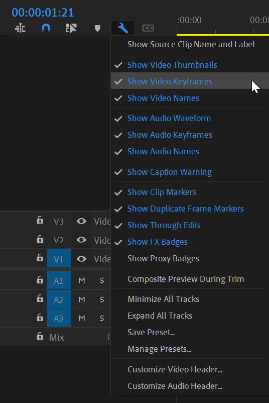 Solved: video opacity band not showing on timeline - Adobe Product ...