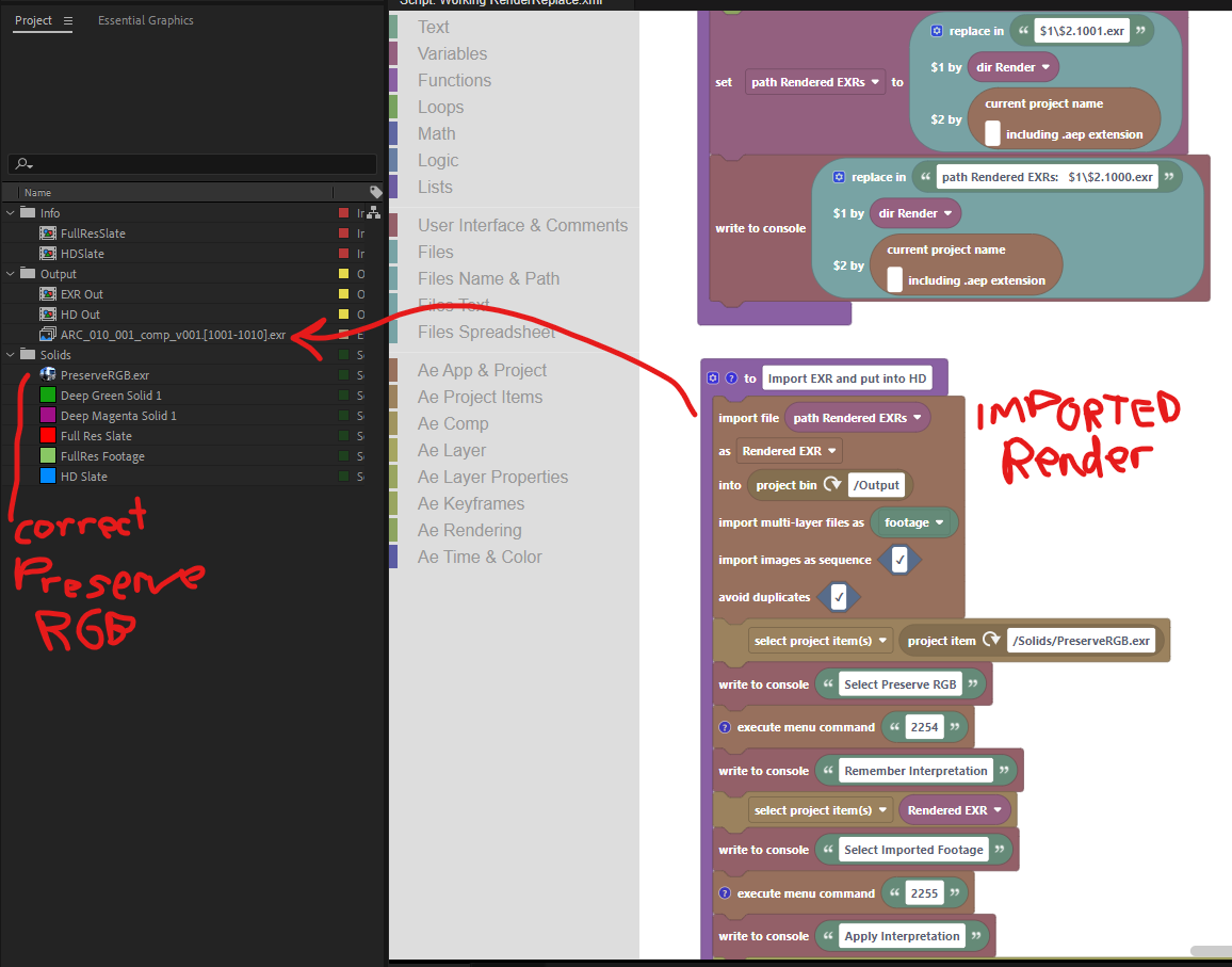 Automation Blocks - Preserve RGB - Adobe Product Community - 13358372