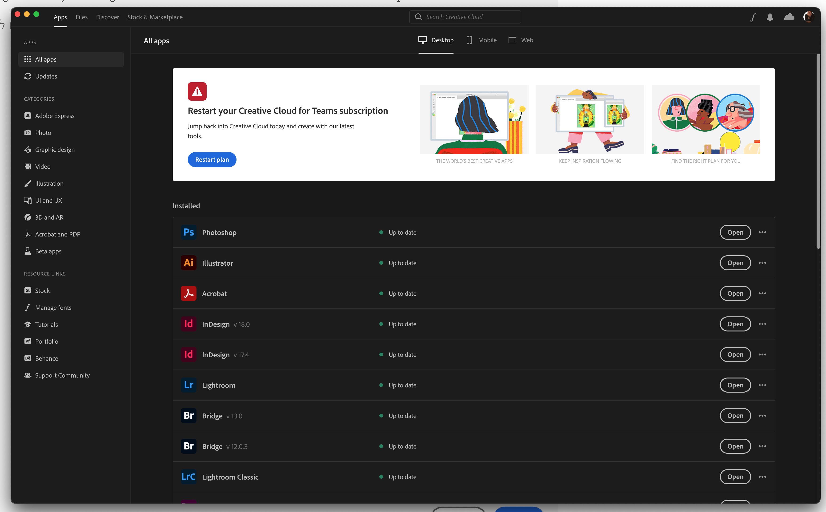 Solved Cc Desktop App Acting Like I Dont Have A Subscrip Adobe