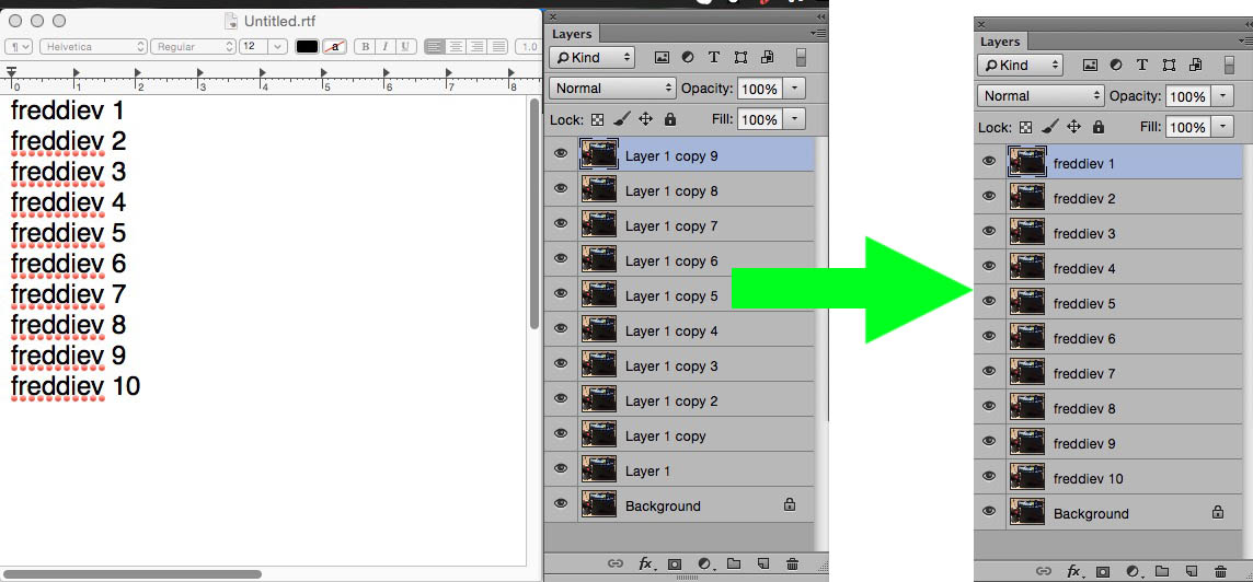 TextEdit to Photoshop layer names to Image Process... - Adobe Community ...