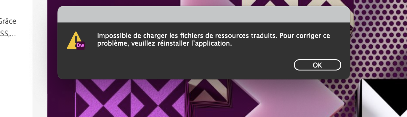 impossible de charger les fichiers de ressources t... - Adobe Community - 13366585
