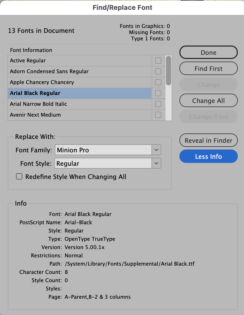 Solved: How to find number of fonts in InDesign? - Adobe Product ...