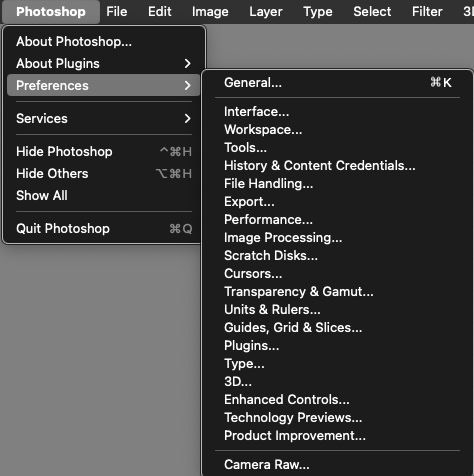 Solved: Photoshop 2023 - missing settings (preferences) on... - Adobe ...
