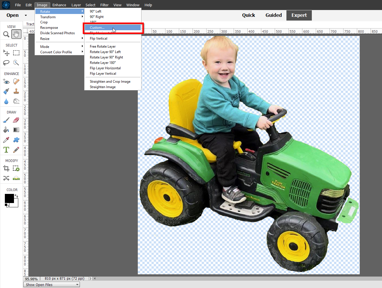 I have Photoshop Elements 2021 and want to tilt an... - Adobe Product ...