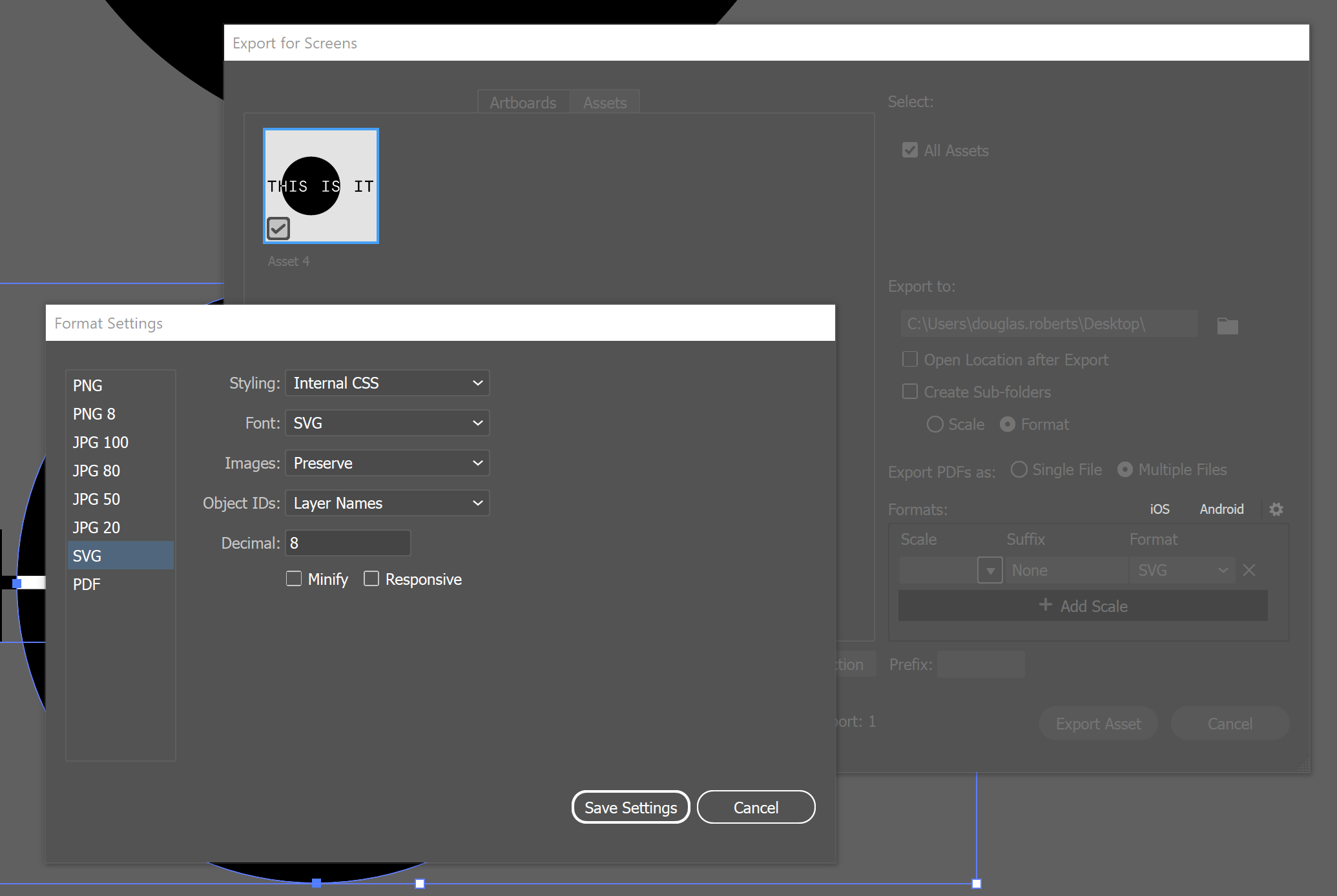 Solved: Asset export - i need .ai export and i need SVG wi... - Adobe ...