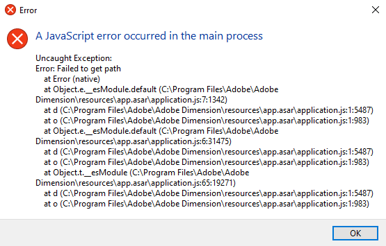 Solved: Can't run Dimension, "app.asar" error - Adobe Community - 13409793