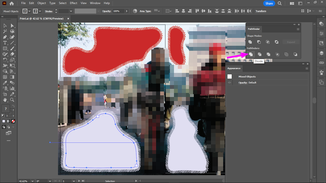 Solved: Cannot divide shape if it was filled with text pre... - Adobe ...