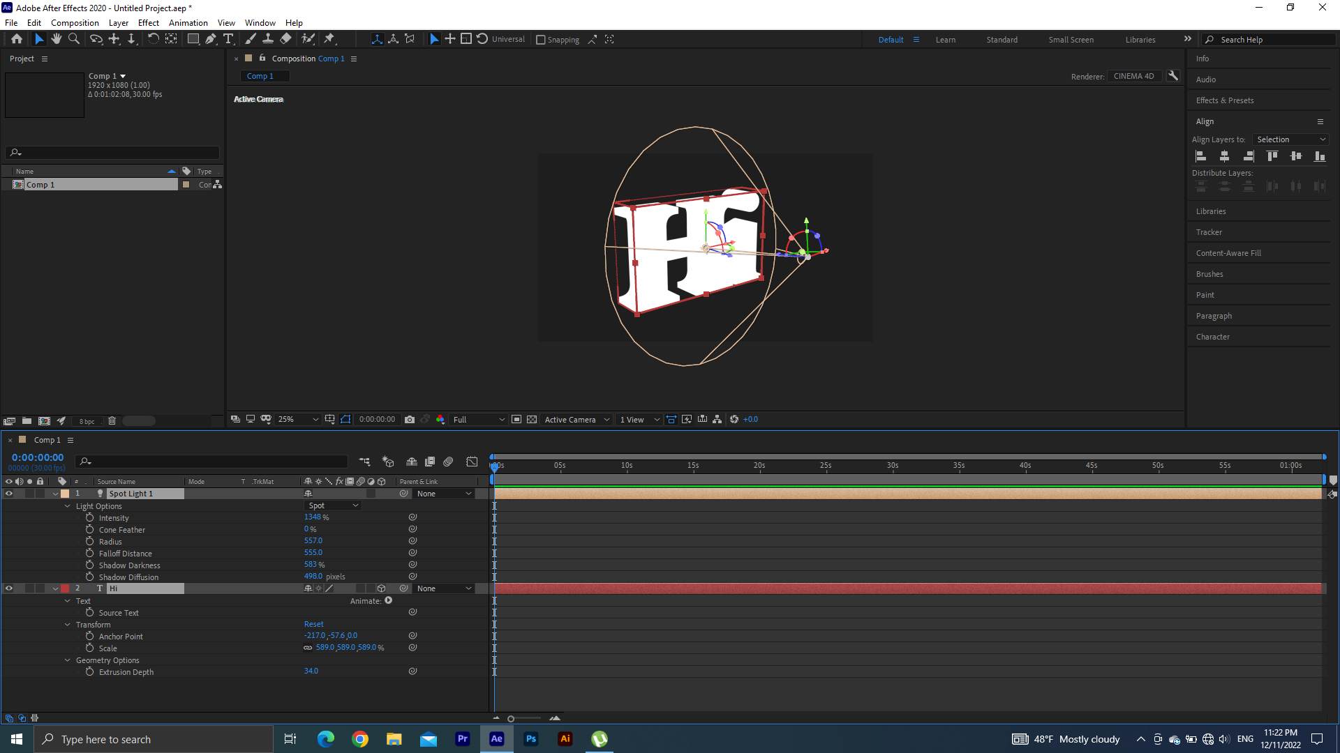 Light reflection problem on 3D texts - Adobe Community - 13411957