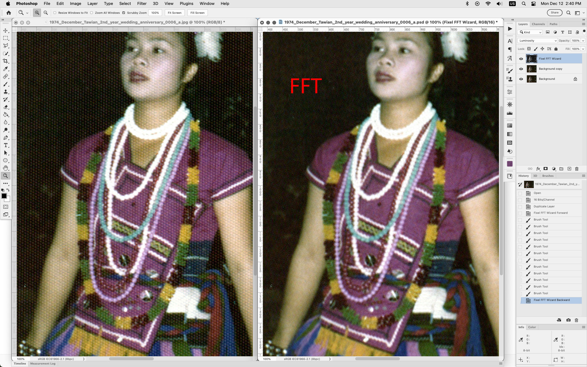 Remove photo sheet repeating pattern from restorin... - Adobe Product ...