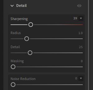 Lightroom Detail edit panel not showing all the op... - Adobe Community - 13415507