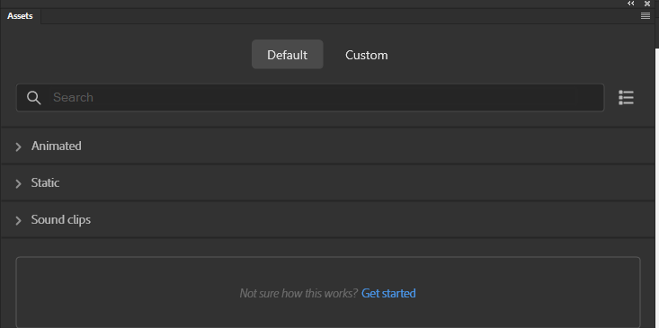 Animate Assets Panel is Empty - Adobe Product Community - 13416044
